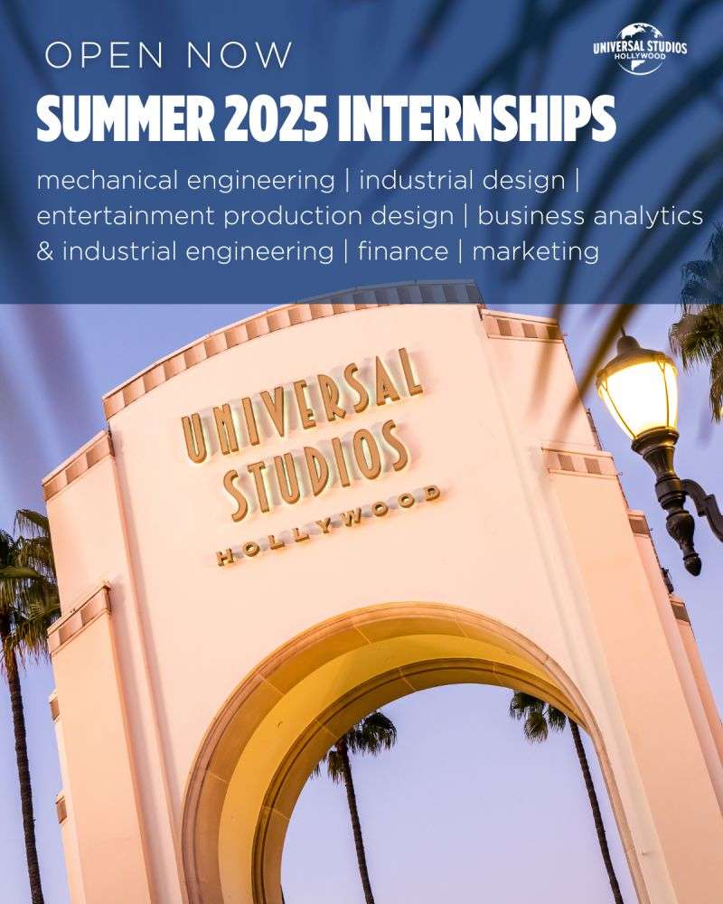 Universal Studios Hollywood Summer 2025 Internship Program: Your ...